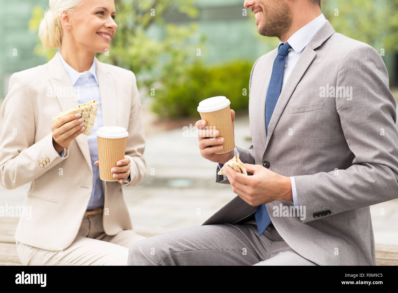 close up of business couple at coffee break Stock Photo - Alamy