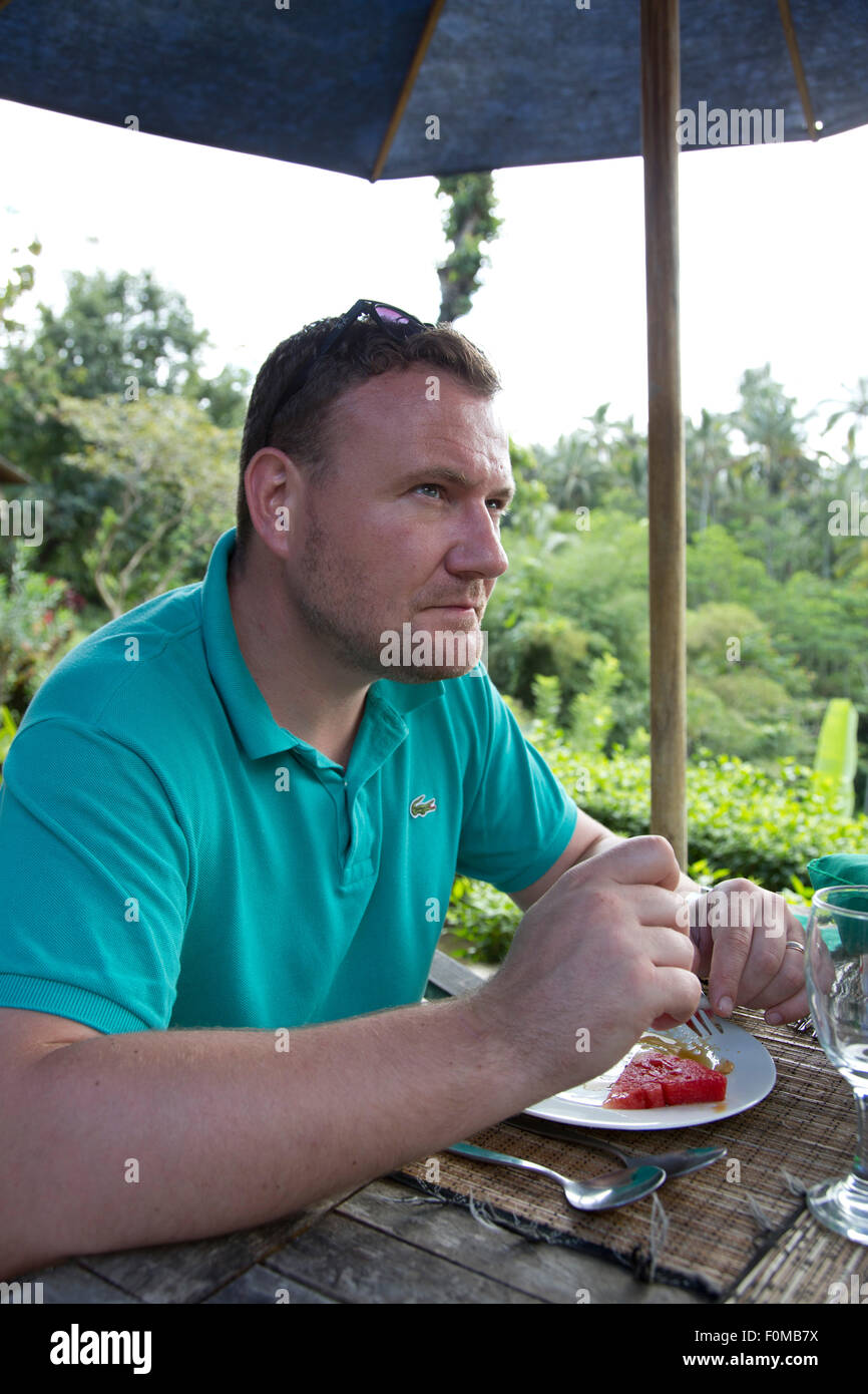 Man eating Lunch Stock Photo - Alamy