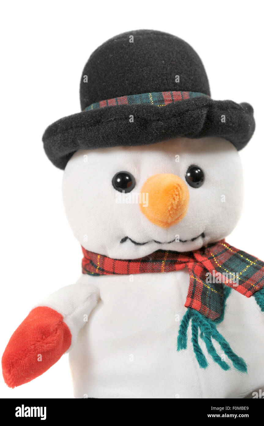 Snowman isolated on a white background Stock Photo - Alamy