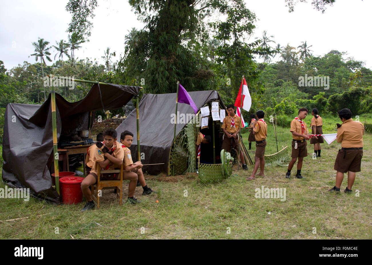 Balinese scout camp Stock Photo - Alamy