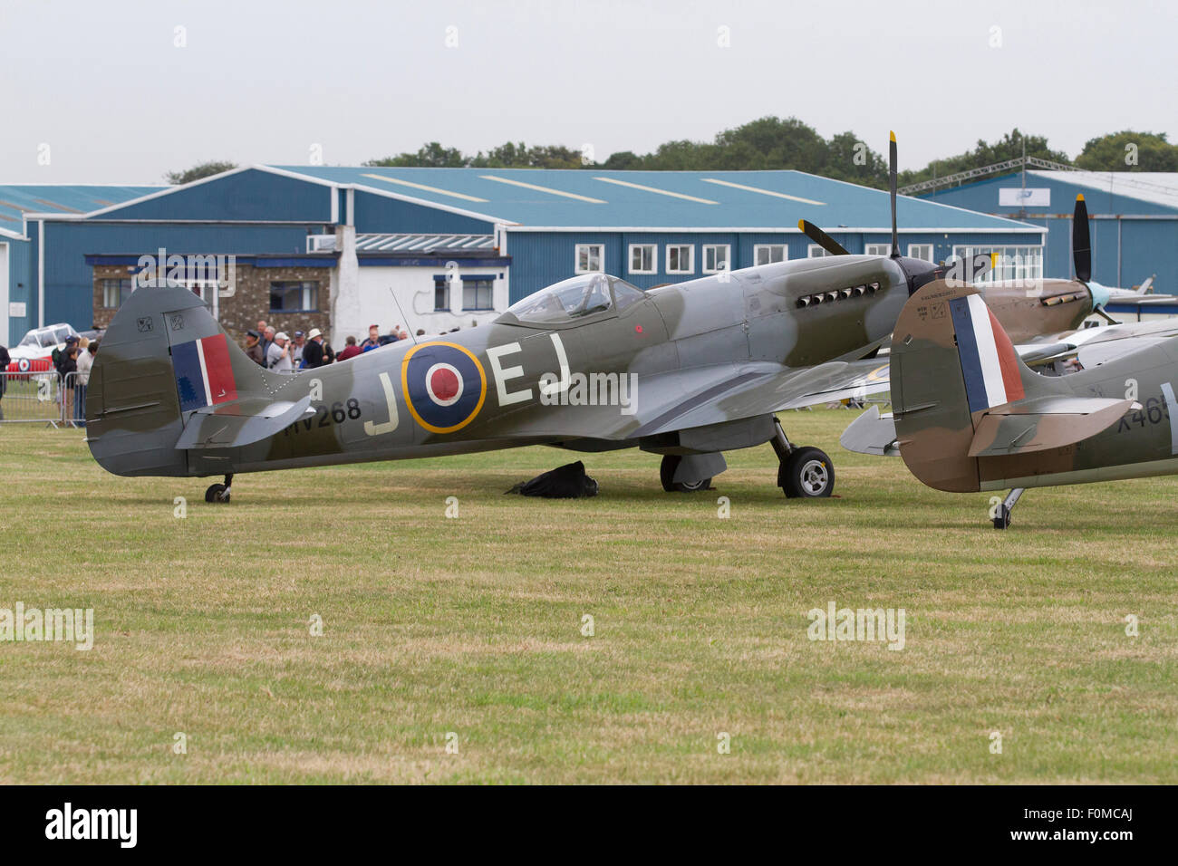 Biggin Hill, UK. 18th August, 2015. Supermarine Spitfire MV268 parked ...