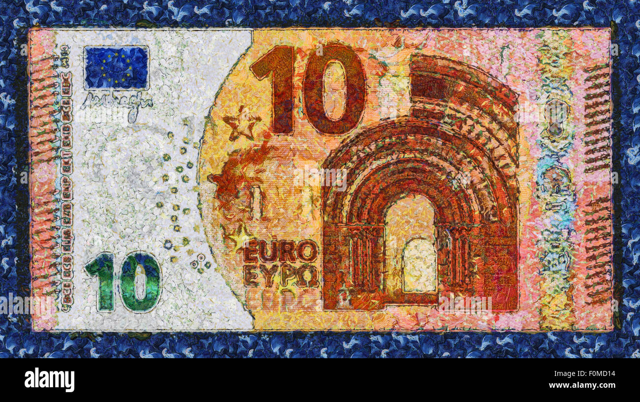 illustrations Banknote,Currency,ten Euro, European Union Stock Photo ...