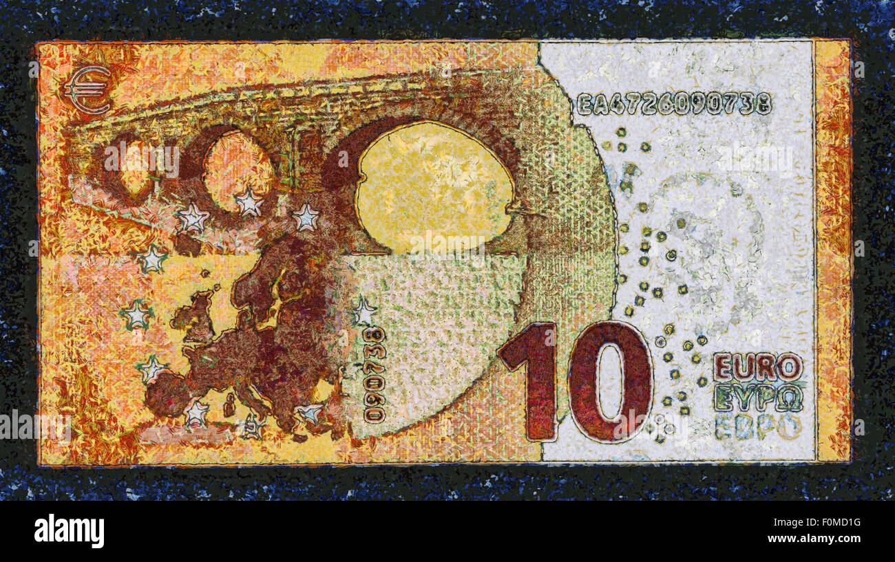 illustrations Banknote,Currency,ten Euro, European Union Stock Photo ...