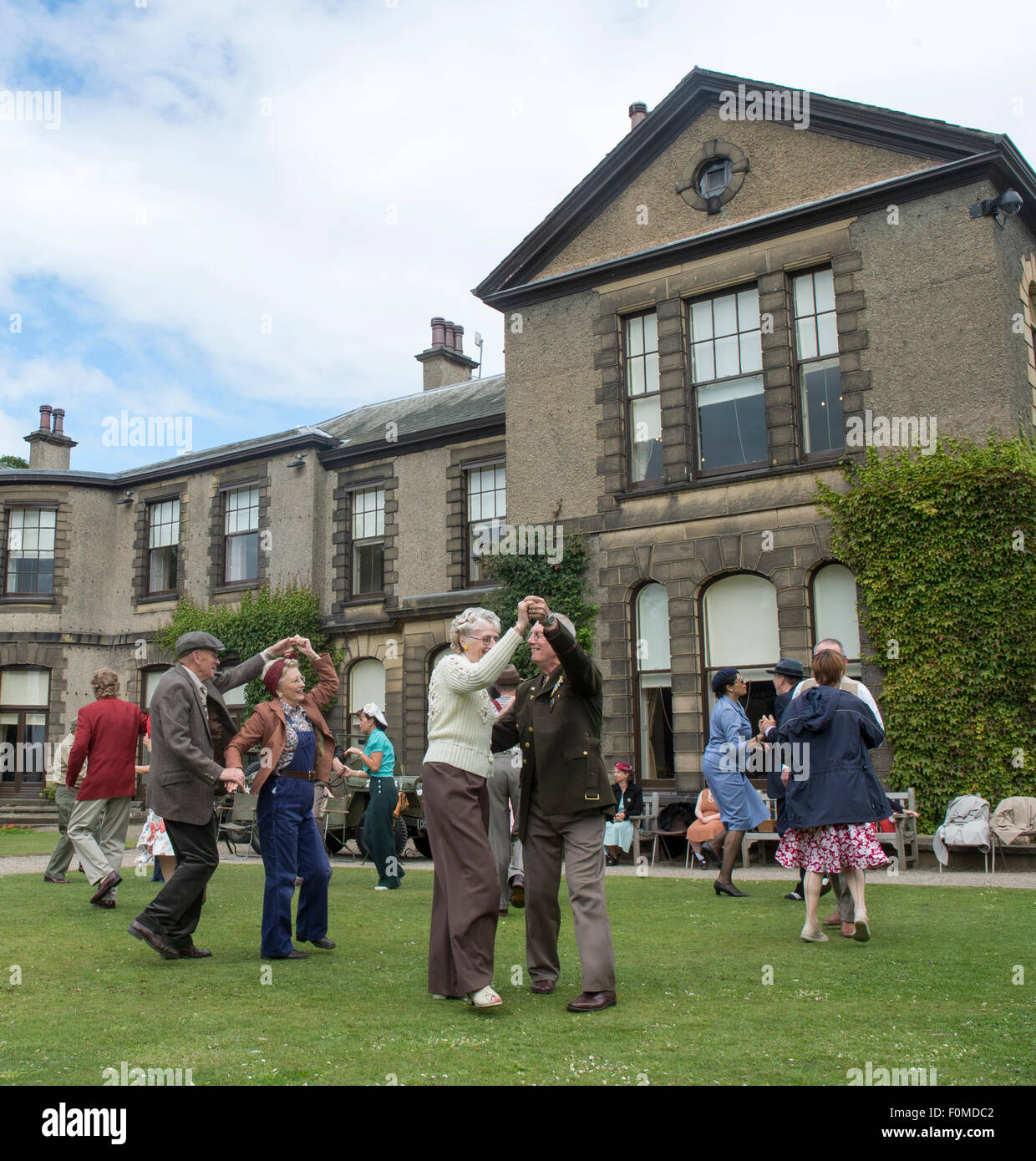 1940's nostalgia garden party held on the lawns of Lotherton Hall in ...