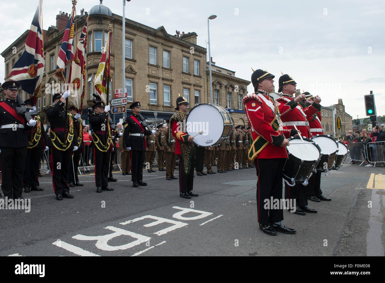 Yorkshire Regiment Freedom Parade in Barnsley town centre Stock Photo ...