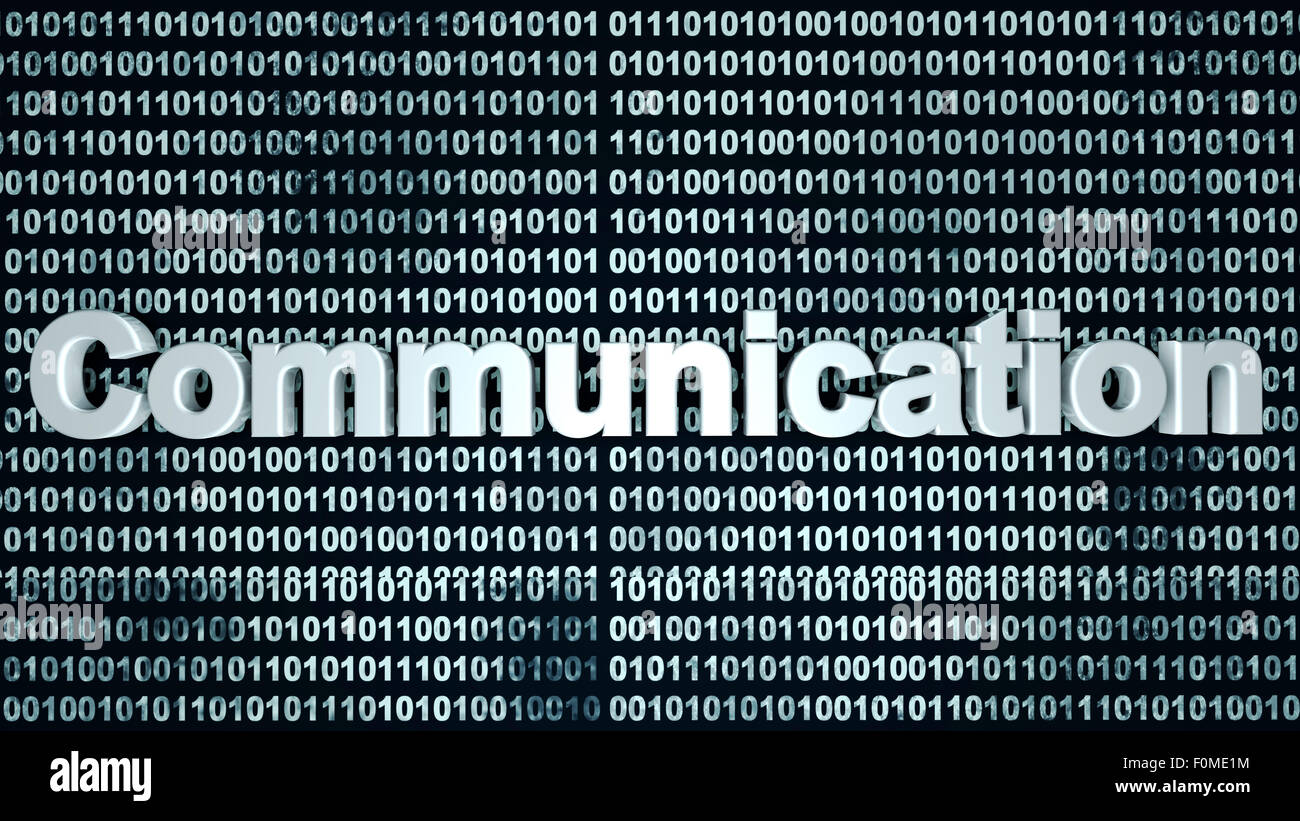 Digital Communication. 3D rendered background Stock Photo - Alamy