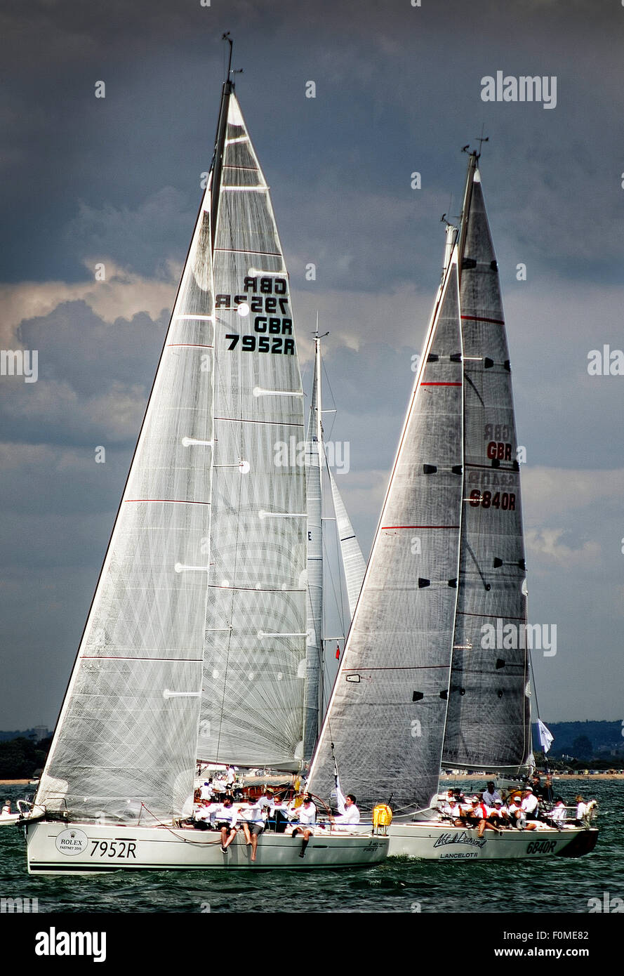 Pictured at the start of the Fastnet race 2015 at Cowes is Bunyip ...