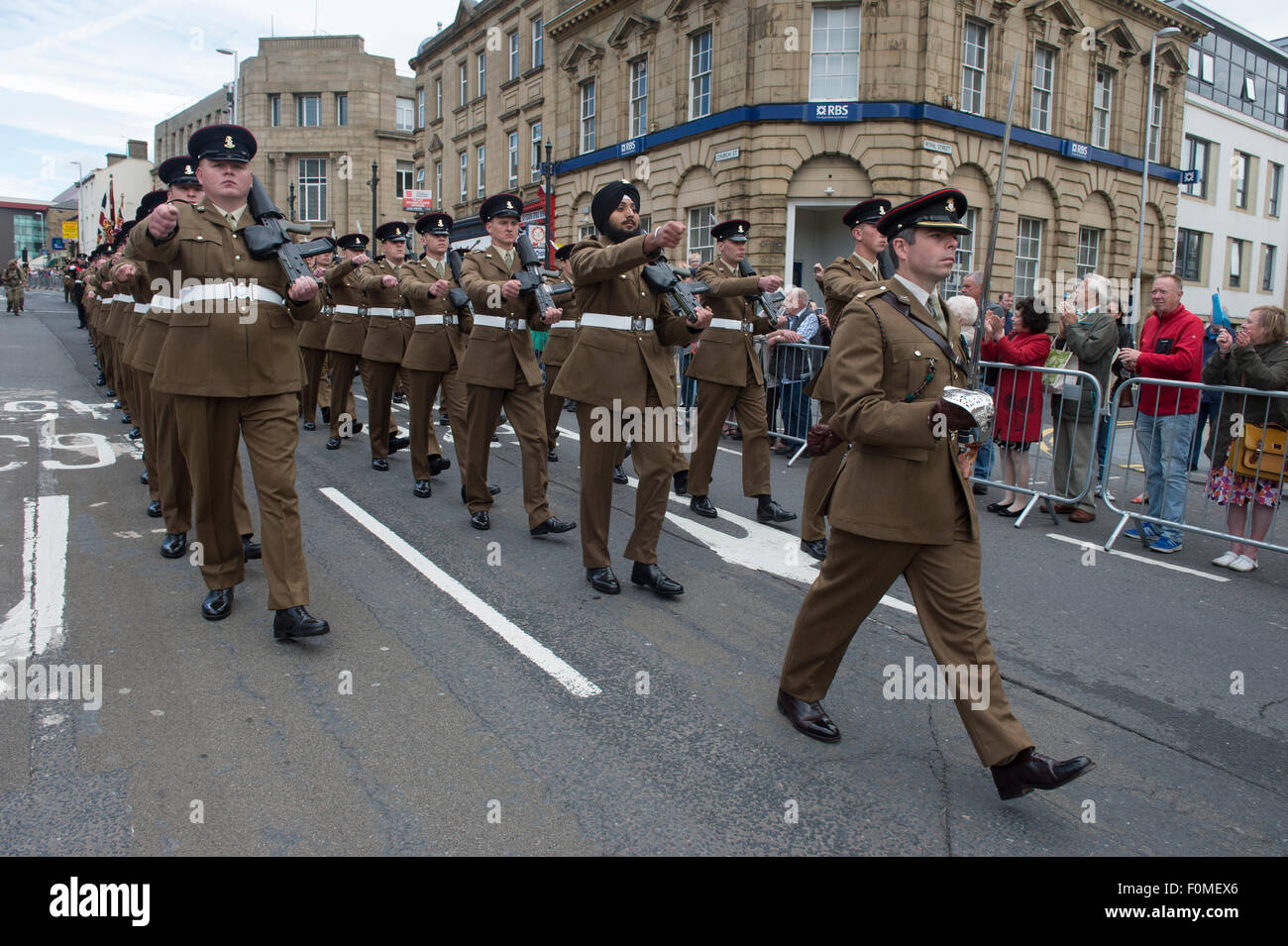 Yorkshire Regiment Freedom Parade in Barnsley town centre Stock Photo ...