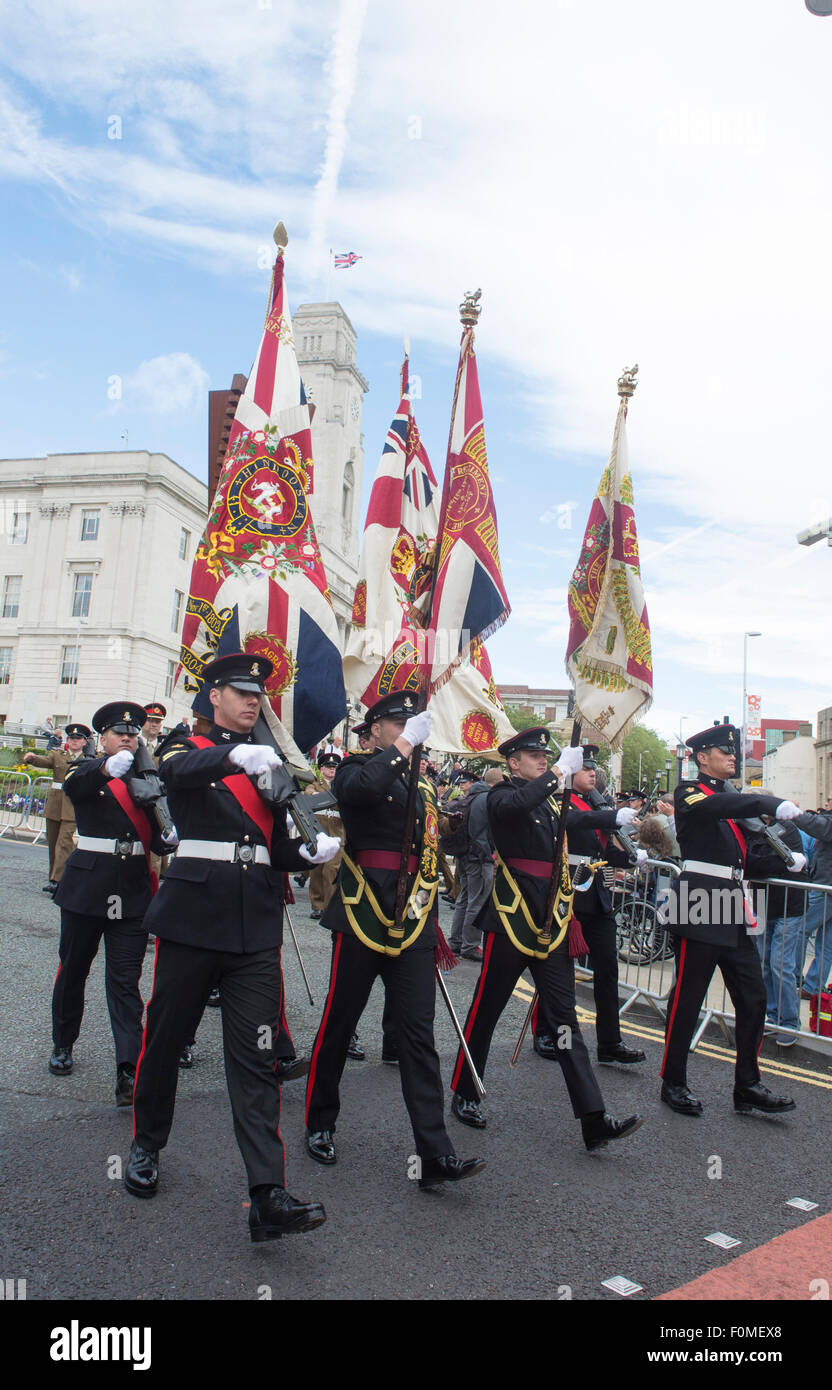 Yorkshire Regiment Freedom Parade in Barnsley town centre Stock Photo ...