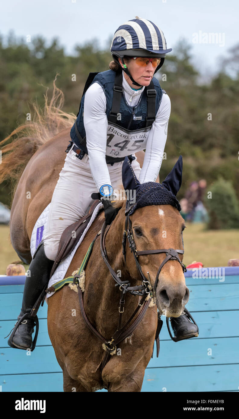 Caroline Powell at the 2015 Burnham International horse trials Stock ...