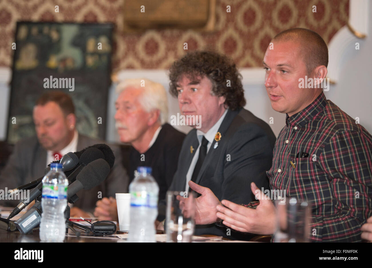 Joe Rollin speaks at the press conference held at the NUM headquarters ...