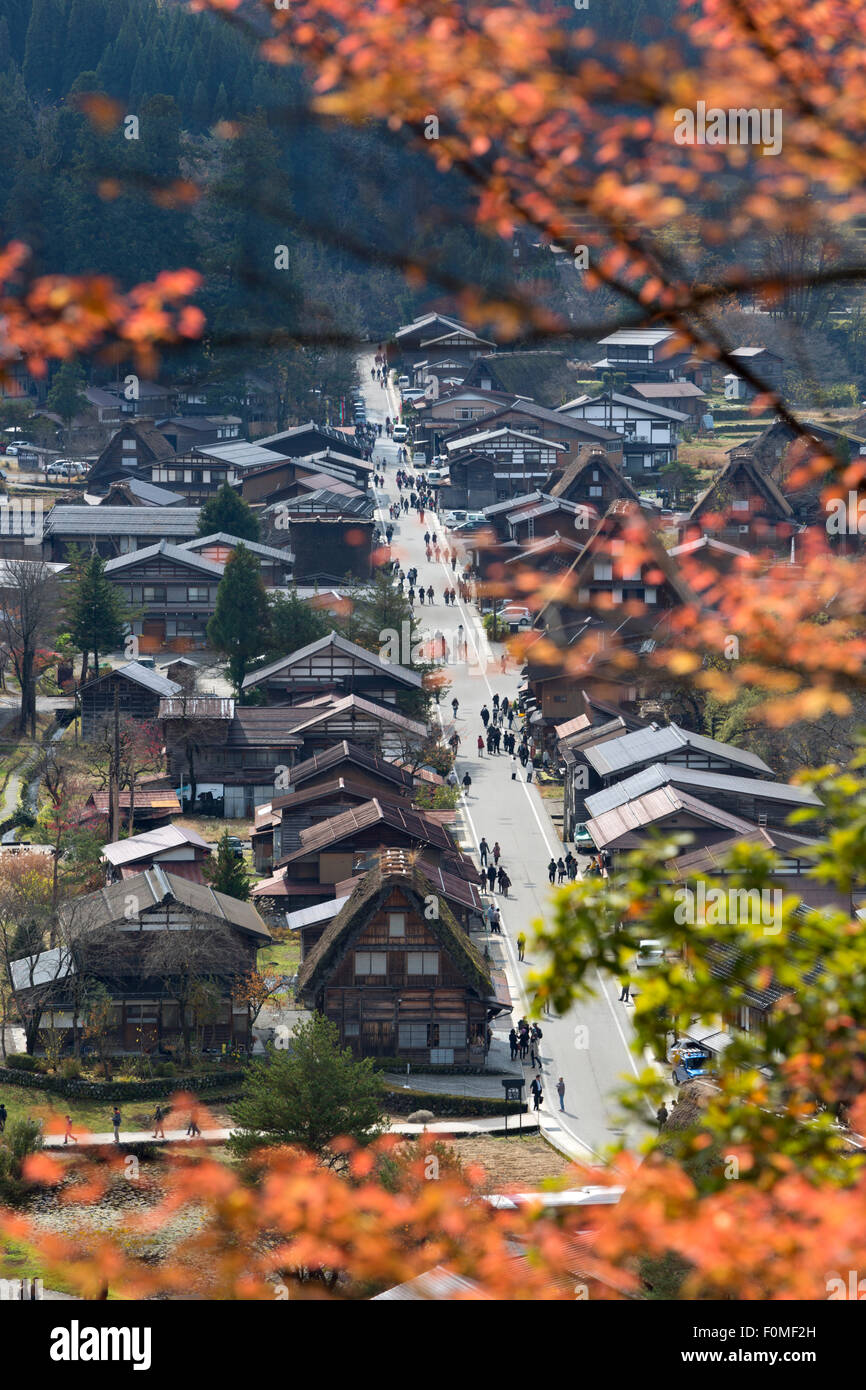 Gassho-zukuri folk houses, Ogimachi village, Shirakawa-go, near ...