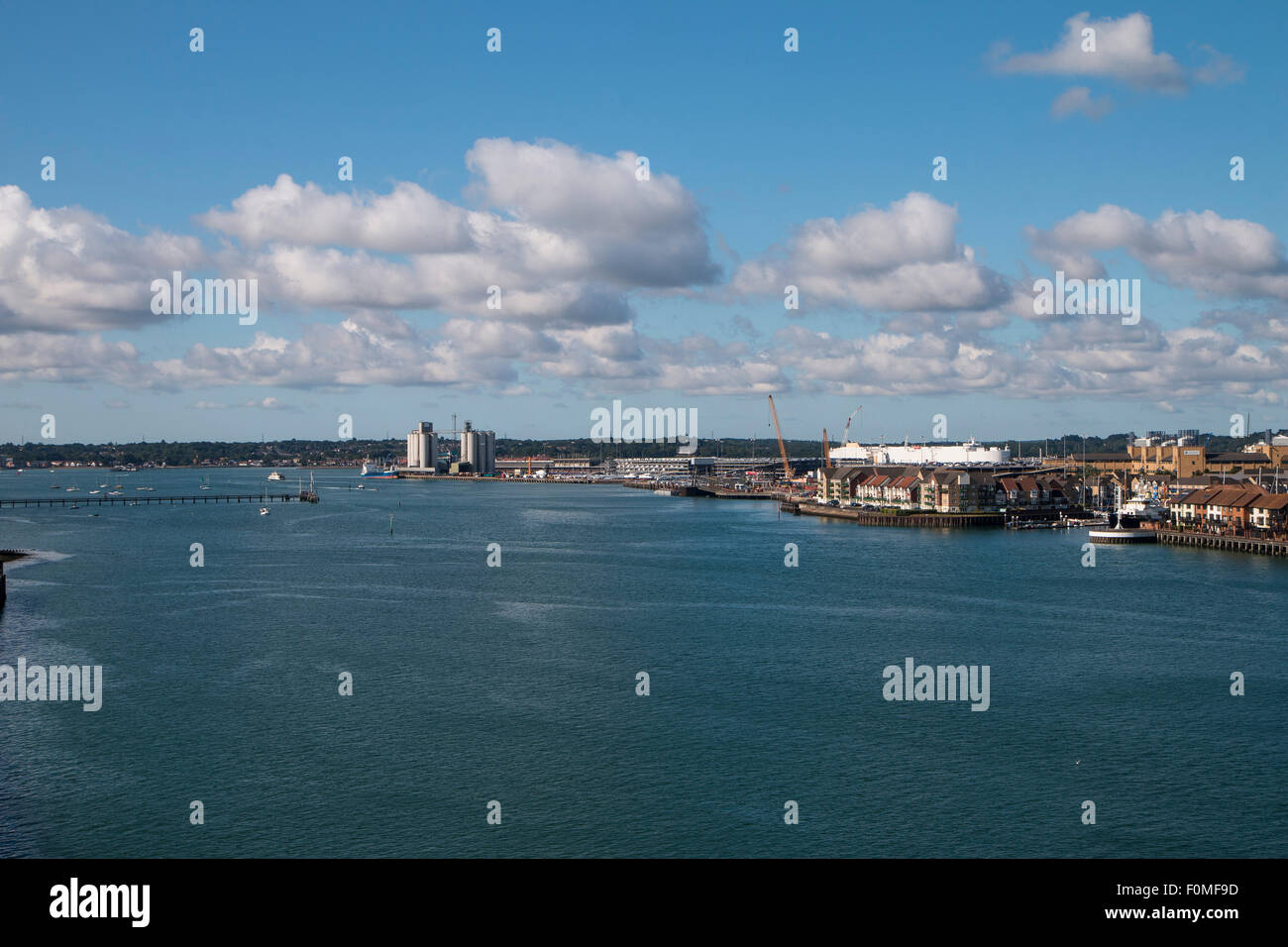 View from the Itchen Bridge, Southampton looking Southwards to where ...