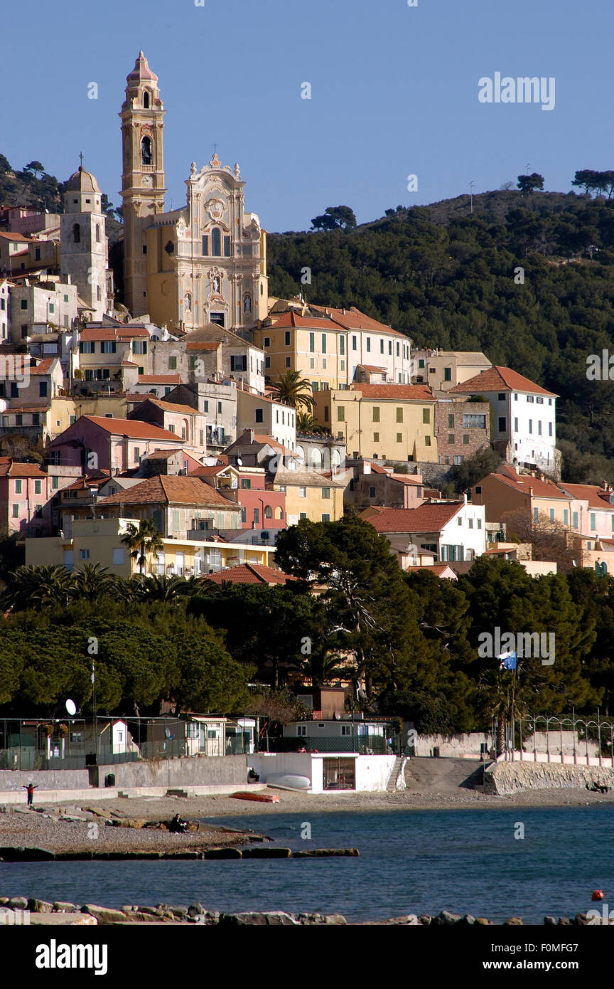 cervo, italy, mediterranean village in ligurian riviera Stock Photo - Alamy