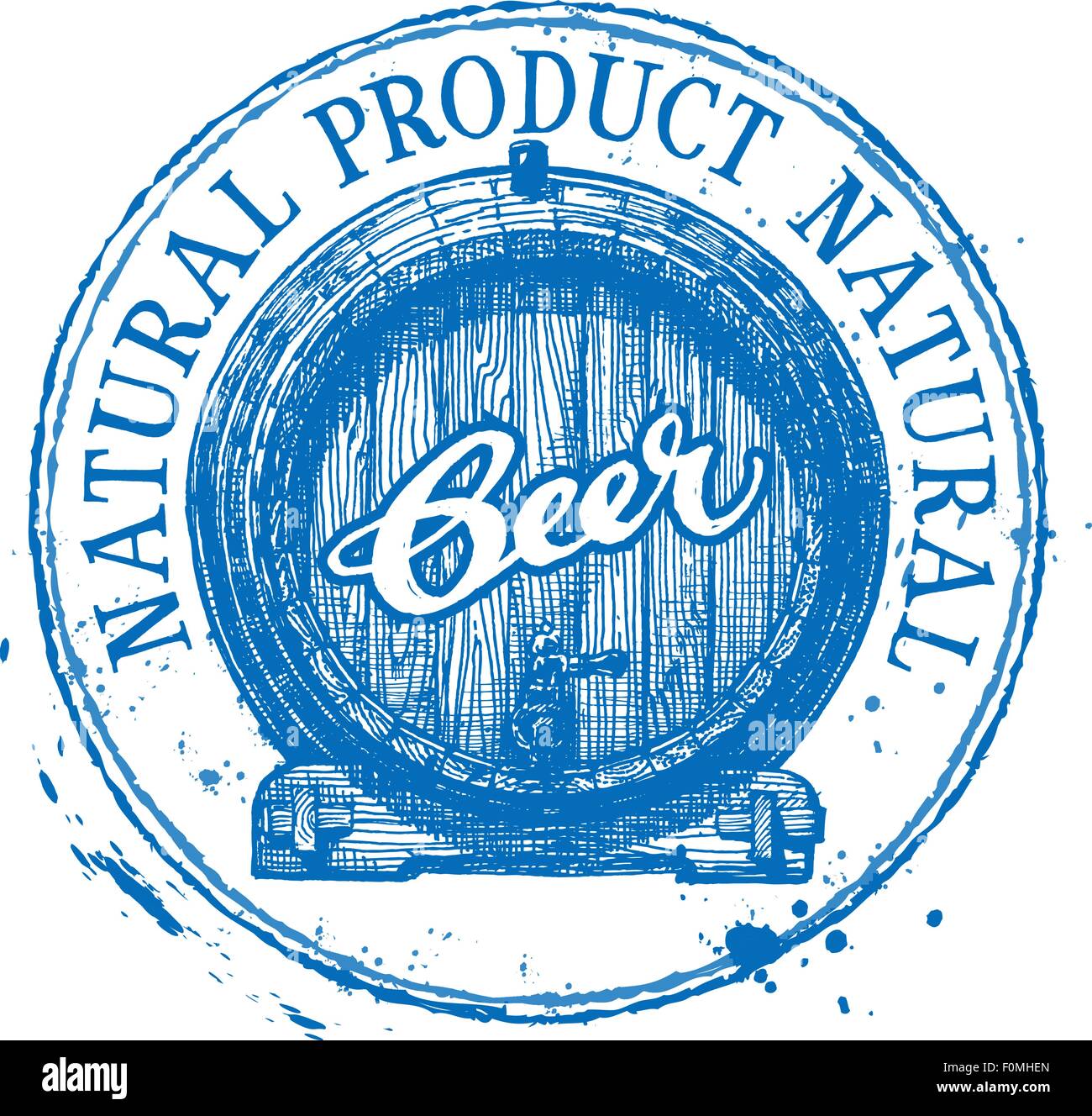 beer, ale vector logo design template. Shabby stamp or boozer, pub ...