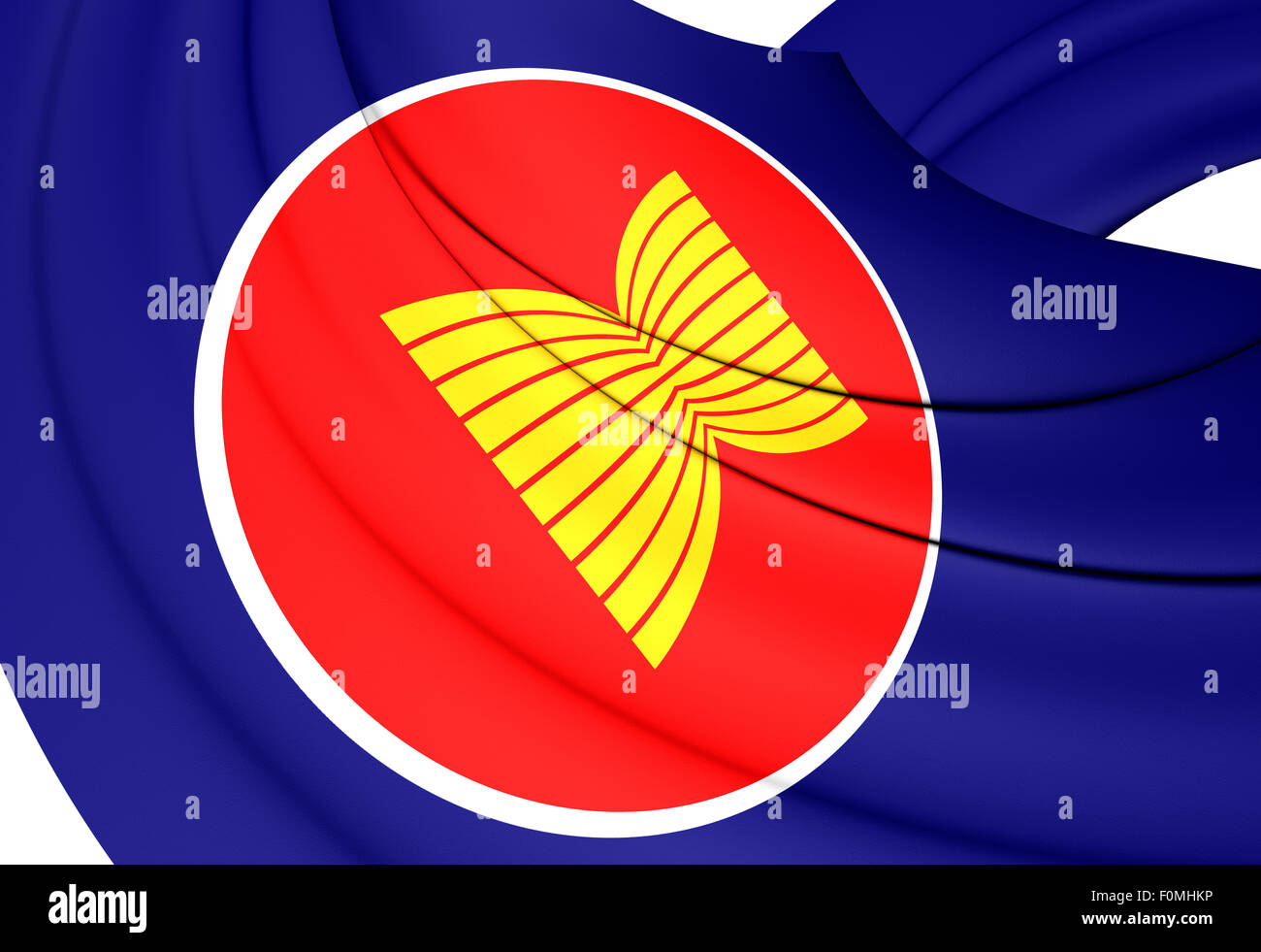 Flag of ASEAN. Close Up. 3D Stock Photo - Alamy
