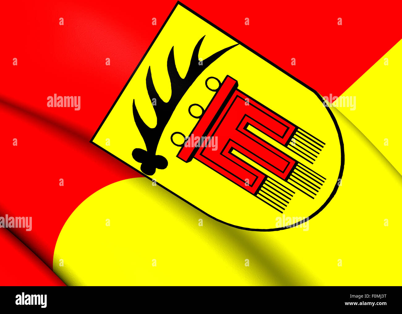 Flag of Boeblingen Kreis, Germany. Close Up Stock Photo - Alamy