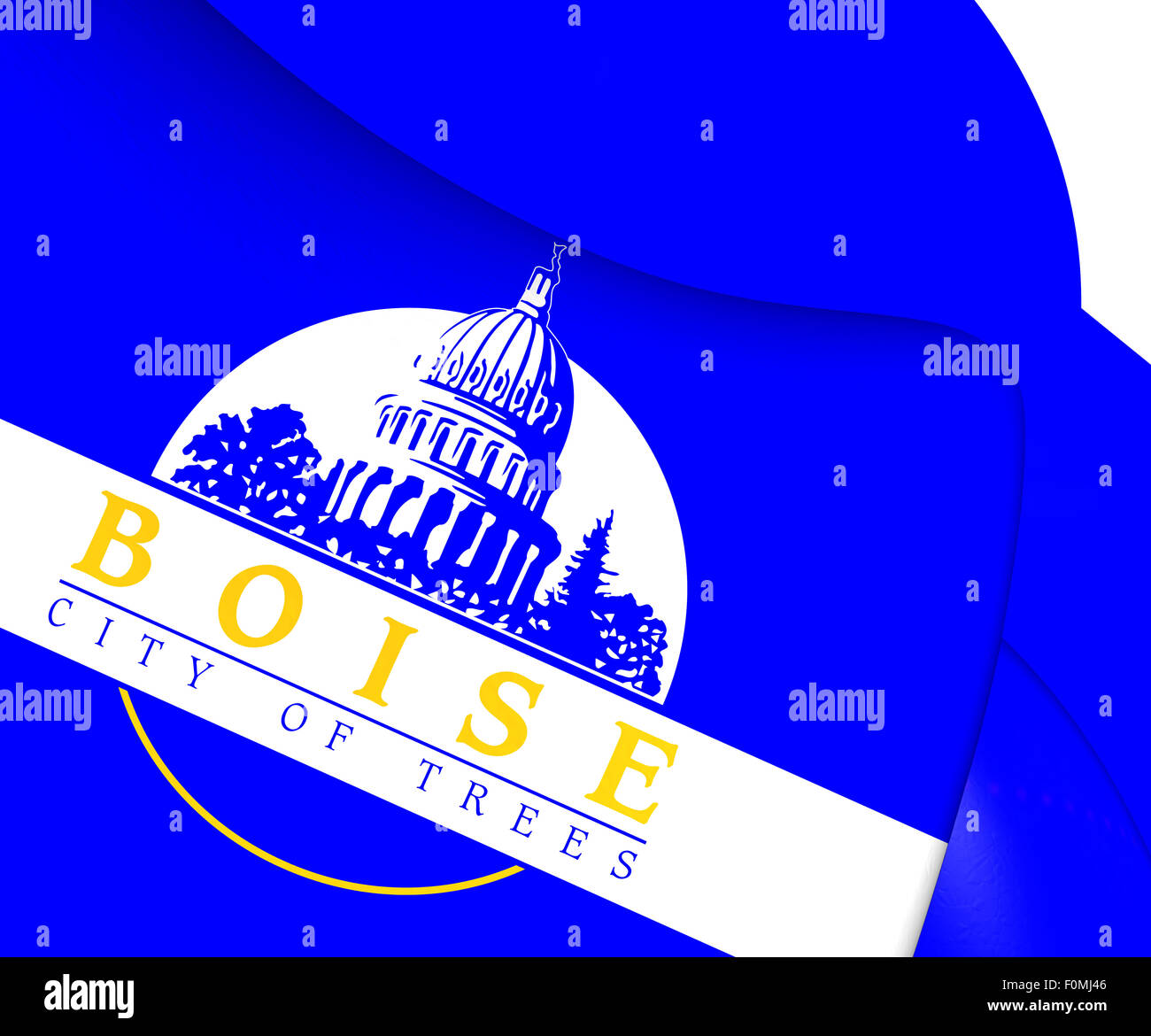 Flag of Boise, USA. Close Up Stock Photo - Alamy