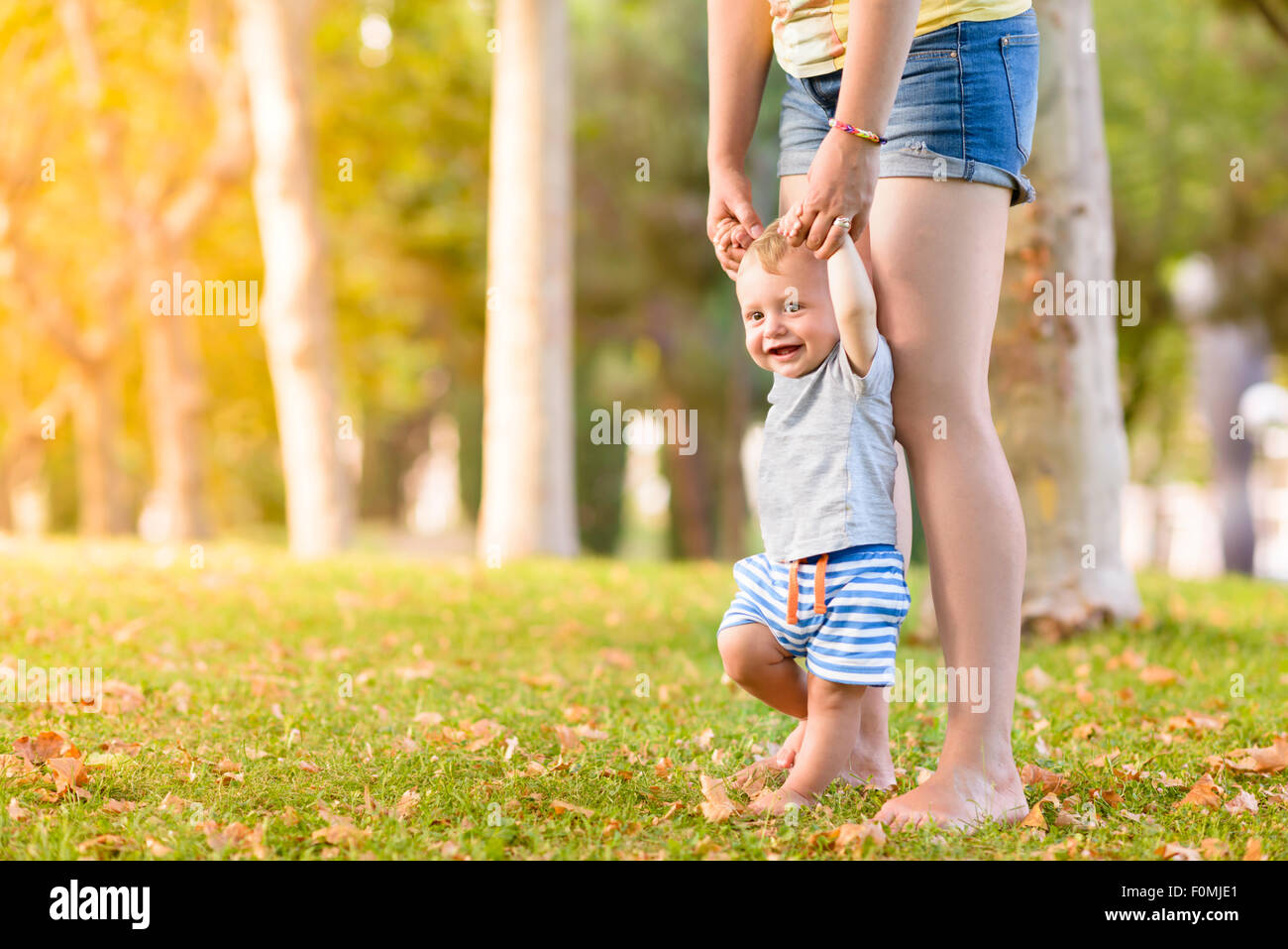 Barefoot boy child walking hi-res stock photography and images - Alamy
