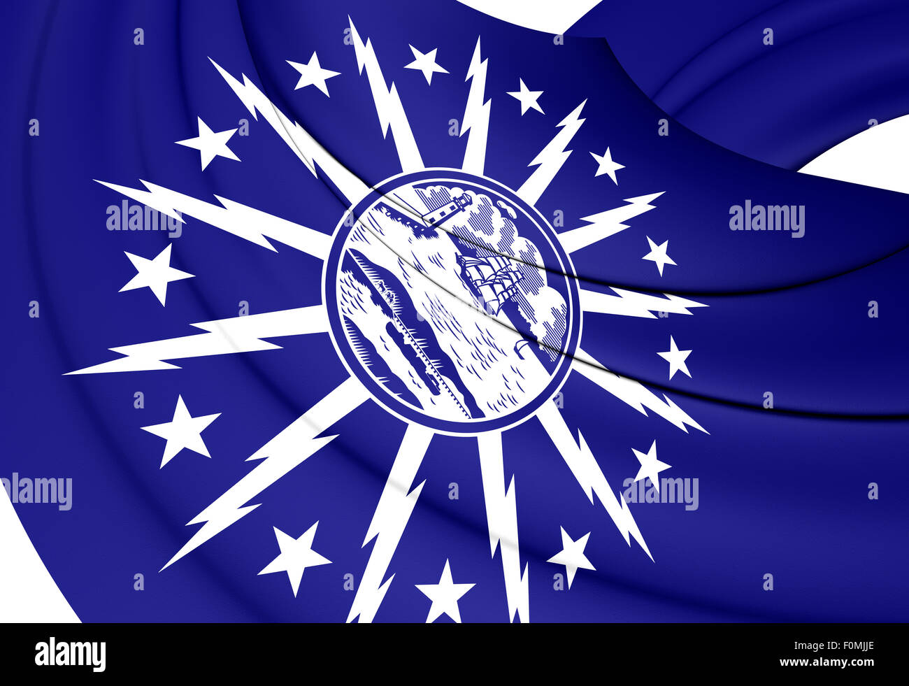 3D Flag of Buffalo, USA. Close Up Stock Photo - Alamy