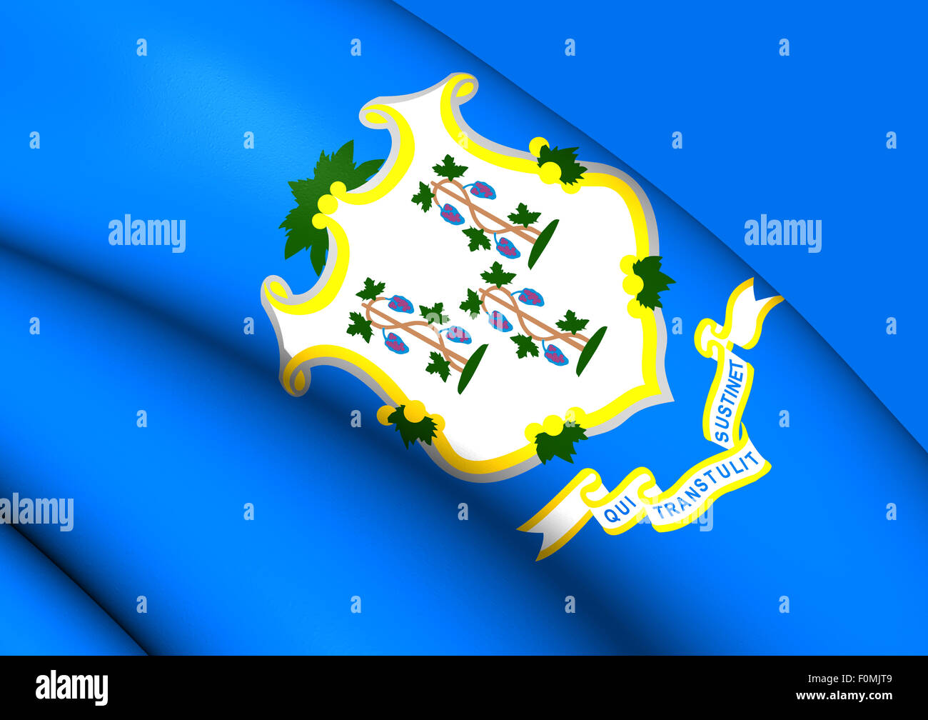 Flag of Connecticut, USA. Close Up Stock Photo - Alamy