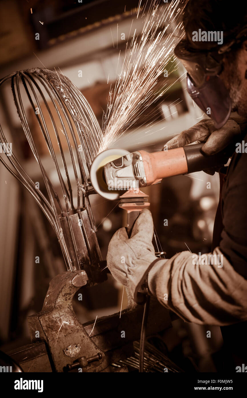 Welder in metal workshop adult hi-res stock photography and images - Alamy