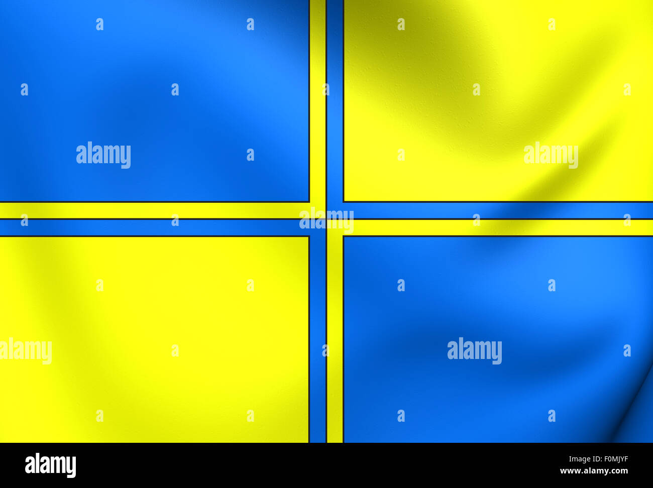 3D Flag of the Davos, Switzerland. Close Up Stock Photo - Alamy