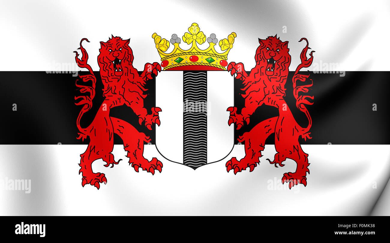 3D Flag of the Delft, Netherlands. Close Up Stock Photo - Alamy