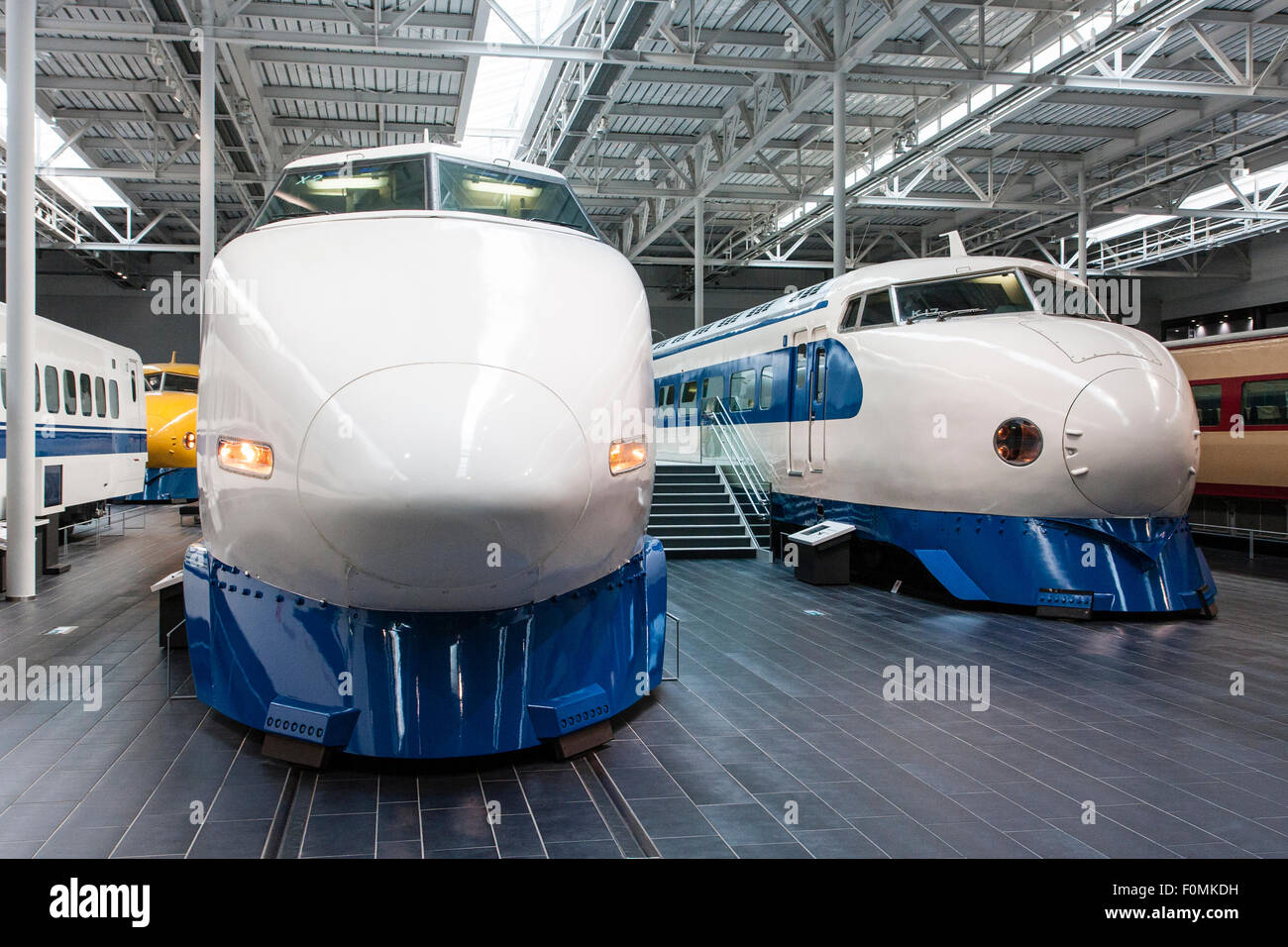 Interior of the Shinkansen Museum at the Railway Park in Nagoya. Bullet ...