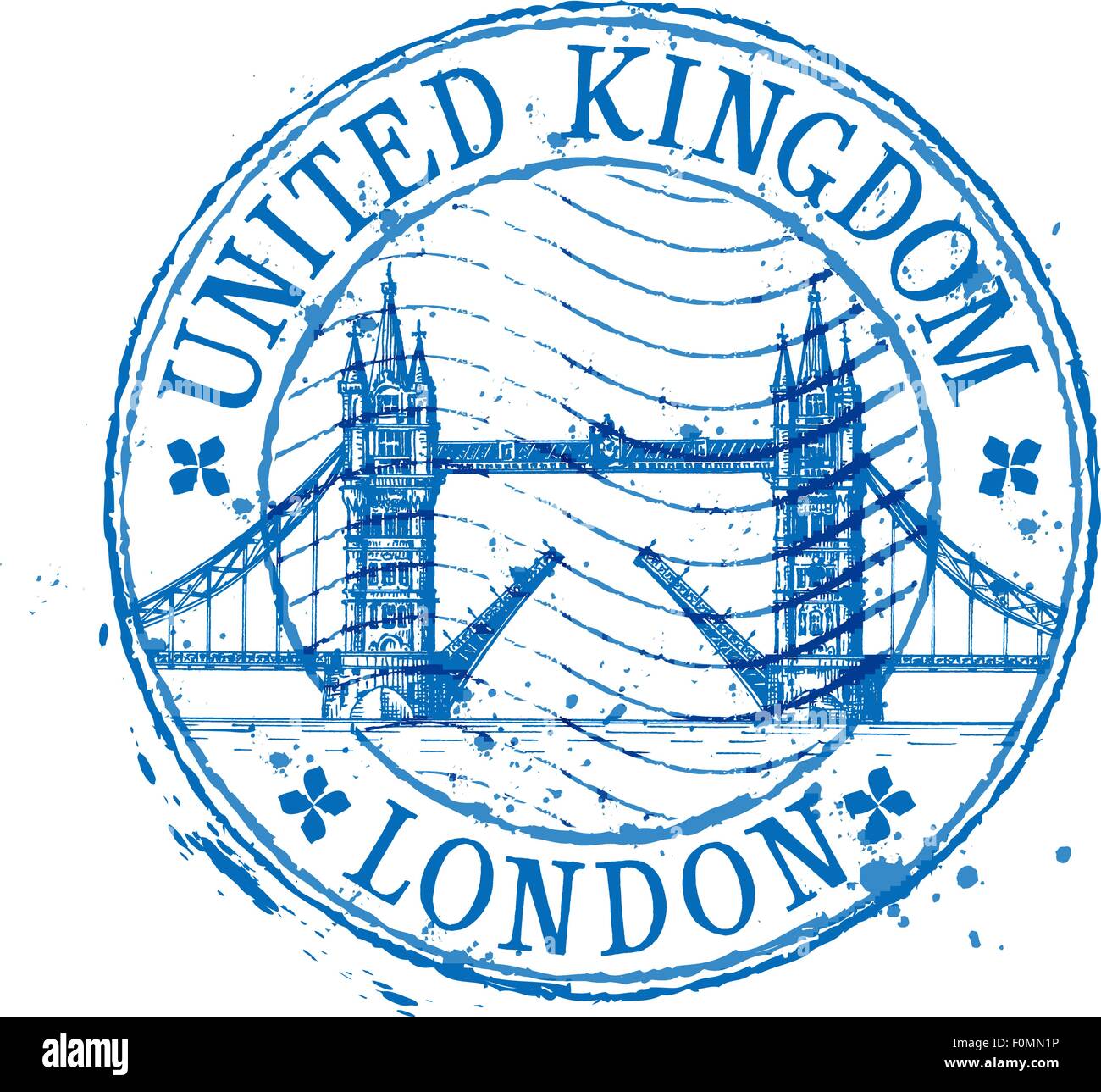 United Kingdom vector logo design template. stamp or England, London ...