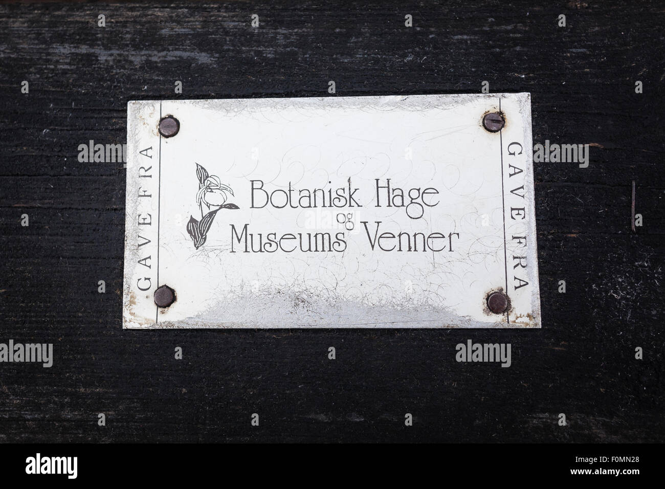 Sign at Botanical Garden. Natural History Museum. University of Oslo ...