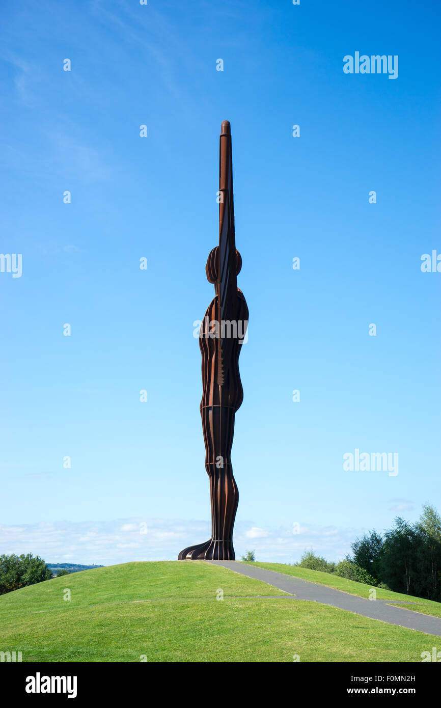 The Angel of the North, Gateshead, with a blue sky Stock Photo - Alamy