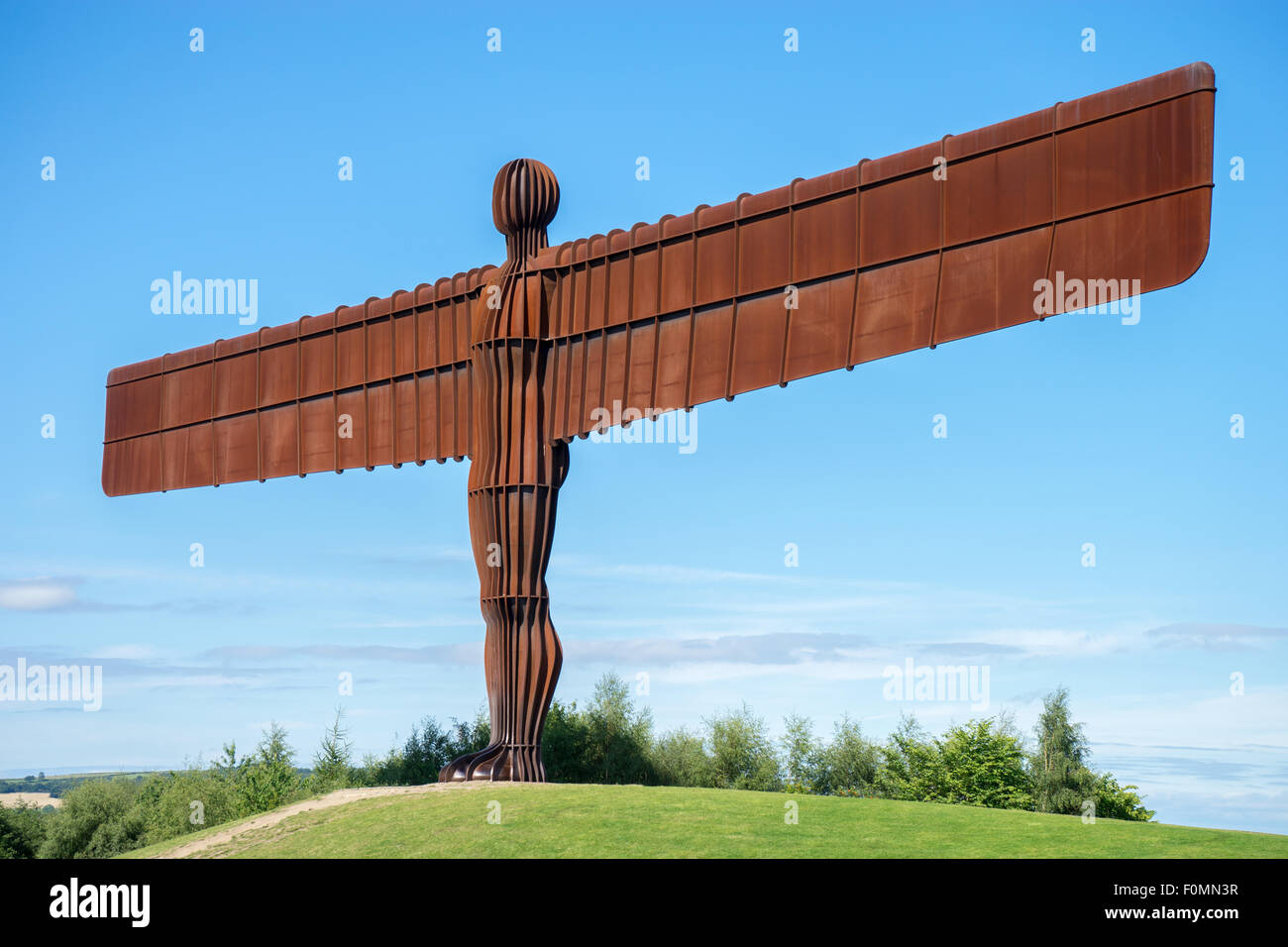 The Angel of the North, Gateshead, with a blue sky Stock Photo - Alamy