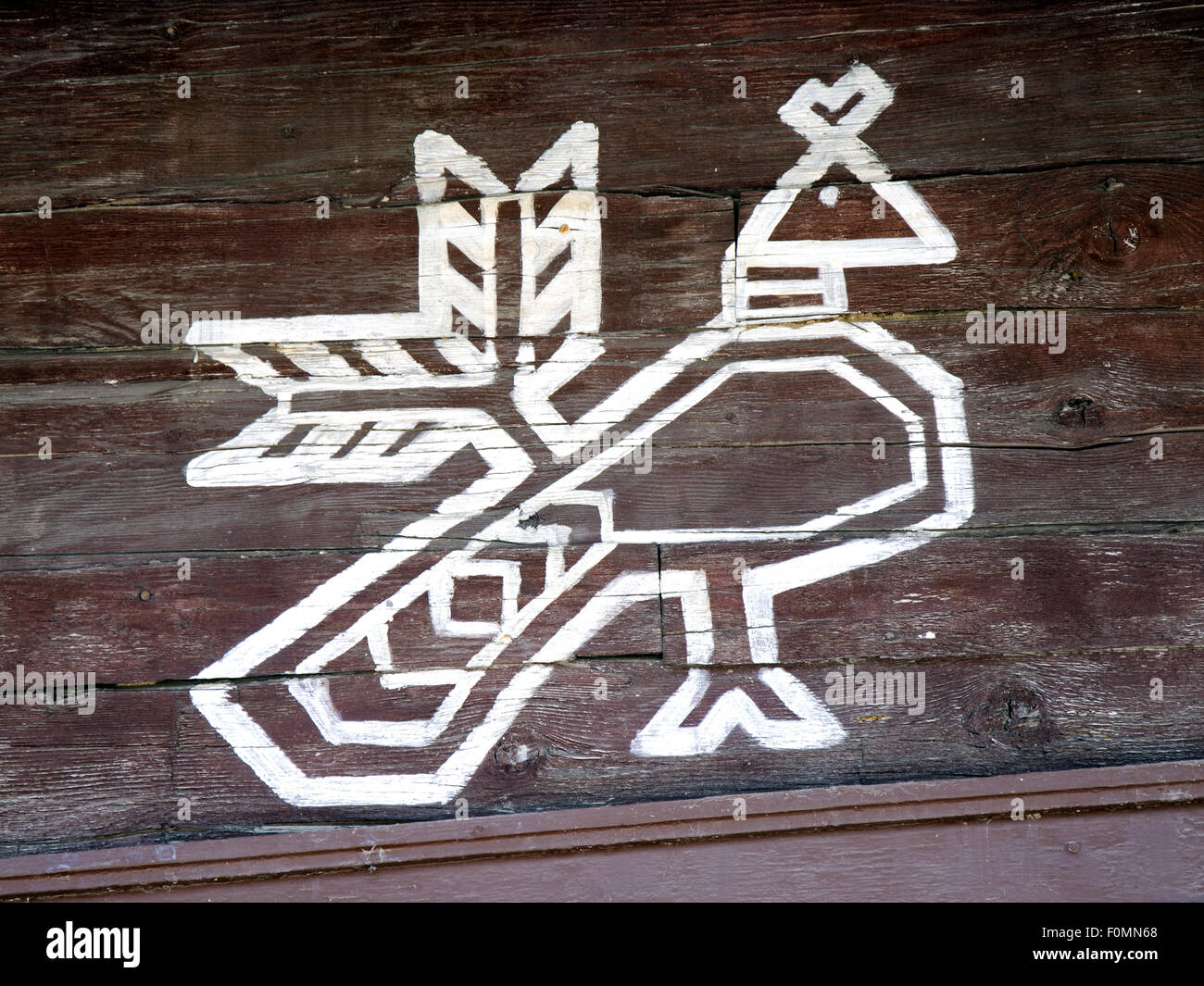 The cock's motive in ornament from Cicmany Stock Photo - Alamy