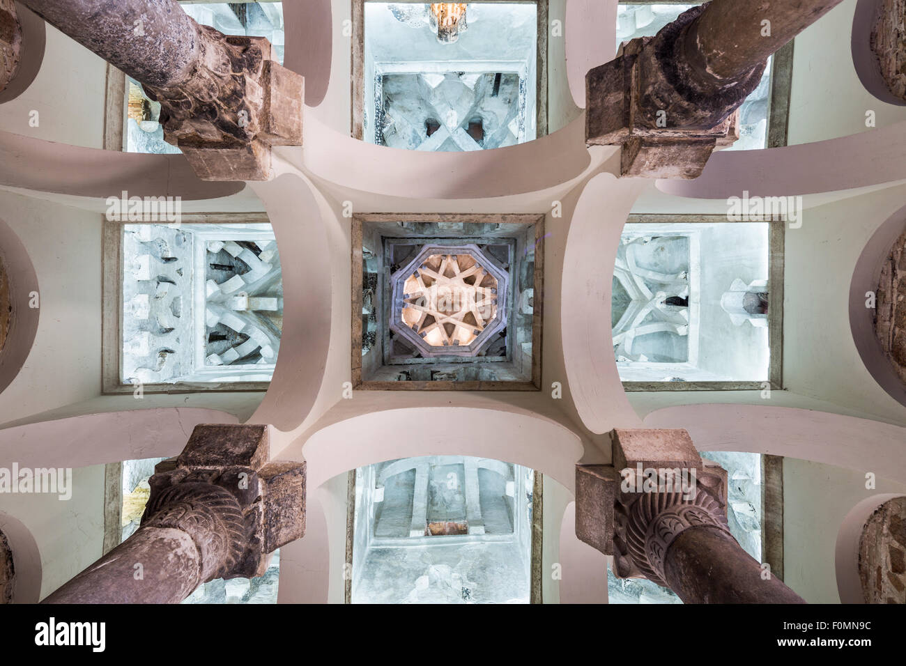 domes and vaulting, Mosque of Cristo de la Luz, Toledo, Spain Stock ...