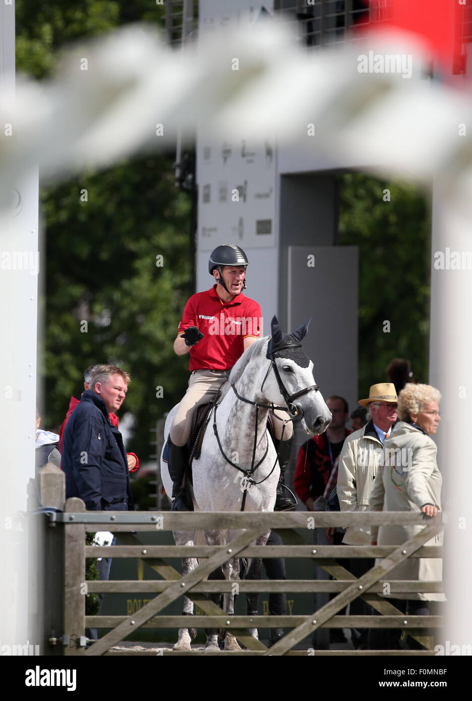 Aachen, Germany. 18th Aug, 2015. Ludger Beerbaum of Germany on his ...