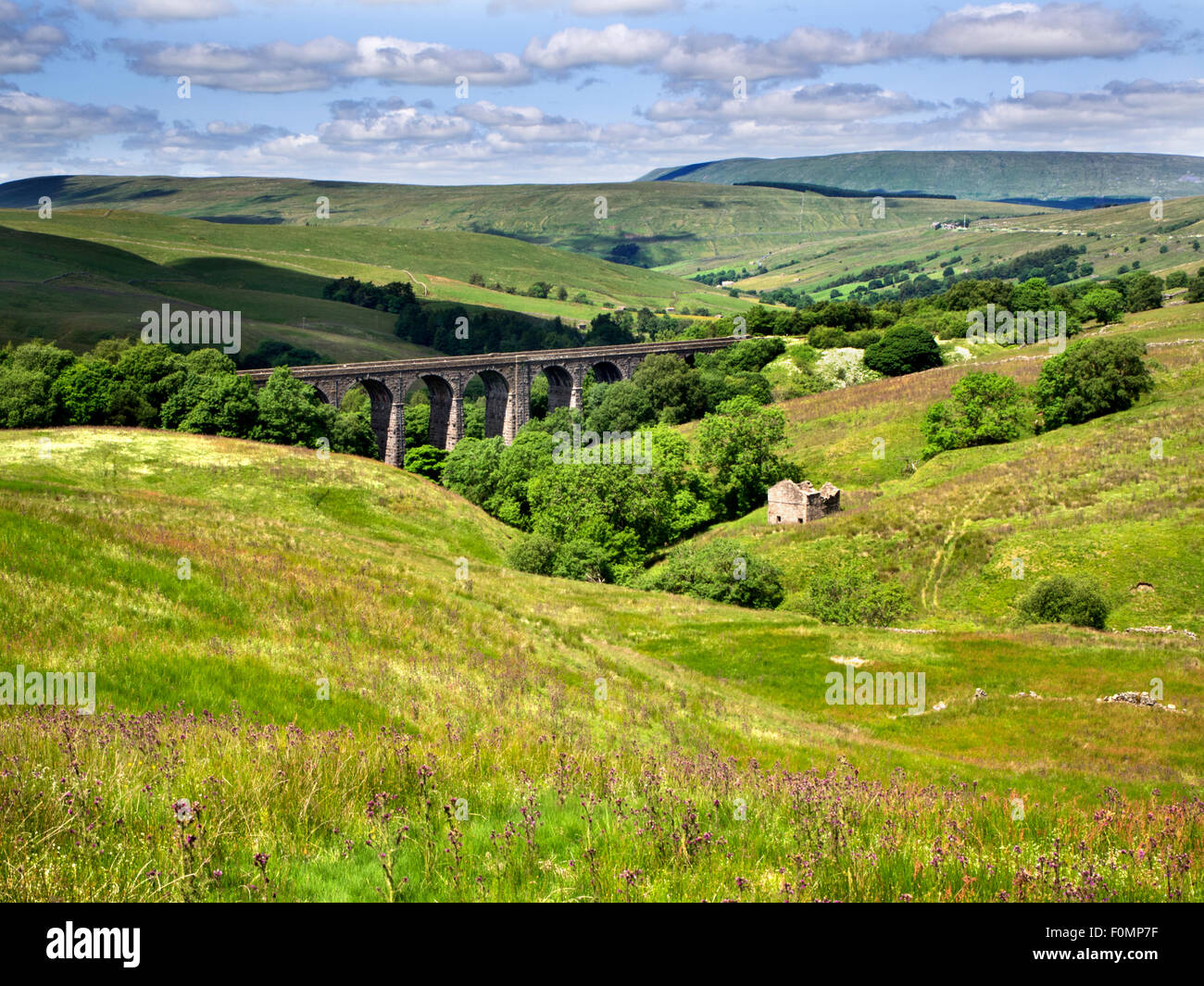 Dent Head Viaduct Dentdale Yorkshire Dales Cumbria England Stock Photo ...