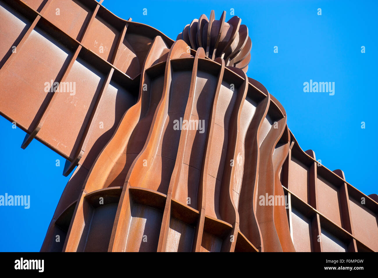 The Angel of the North, Gateshead, with a blue sky Stock Photo - Alamy
