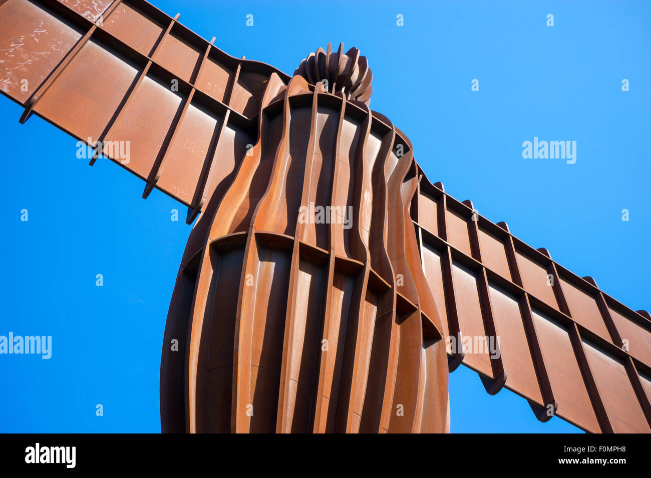 The Angel of the North, Gateshead, with a blue sky Stock Photo - Alamy