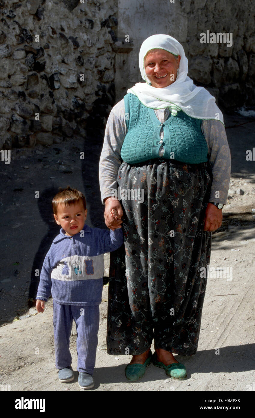Turkish grandmother and grandson Stock Photo - Alamy