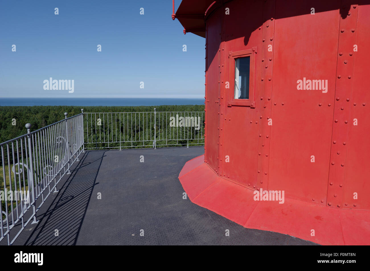 View from the balcony of the Kõpu Lighthouse. Island Hiiumaa, Estonia ...