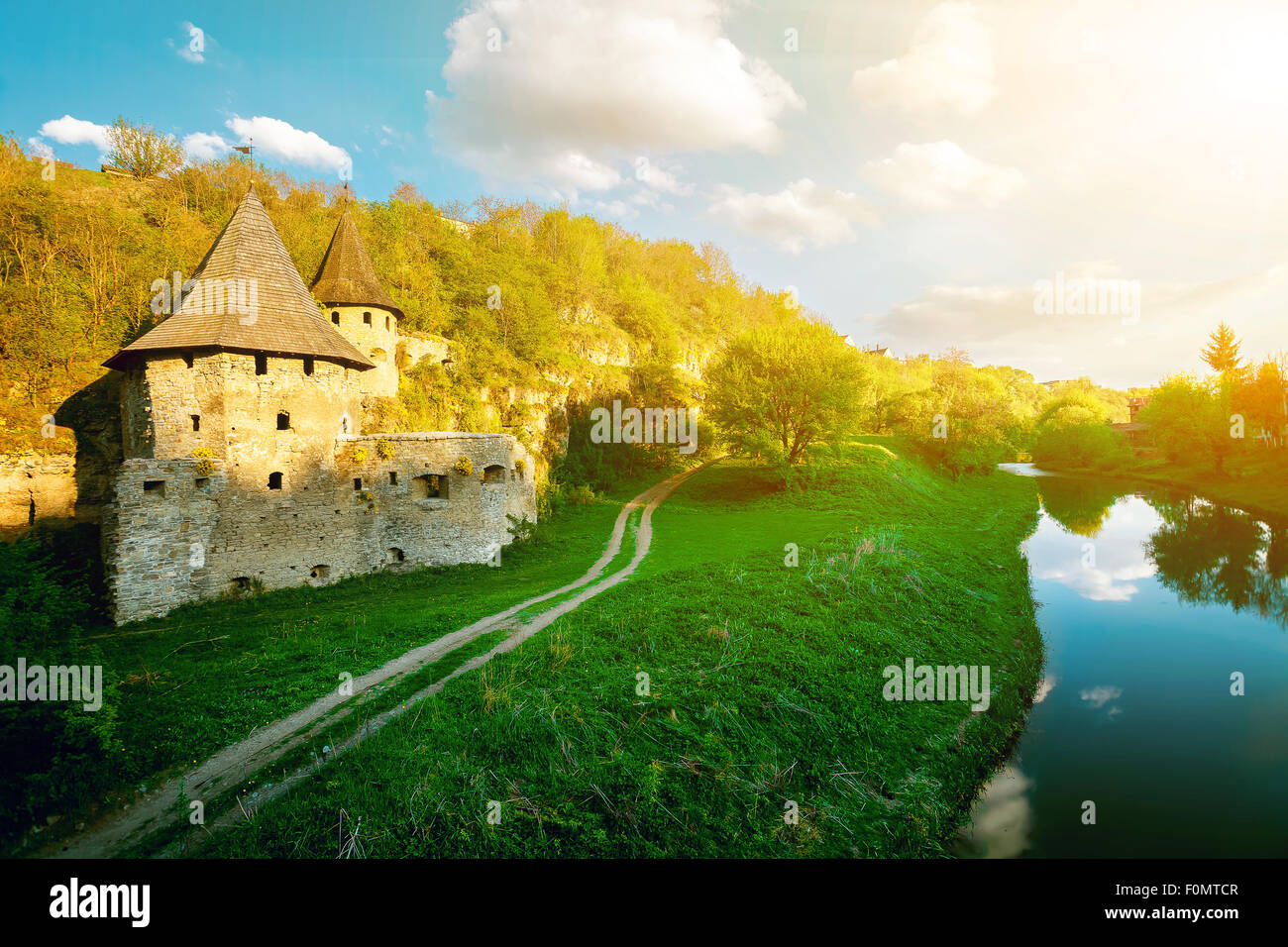 Ancient stone castle Stock Photo - Alamy