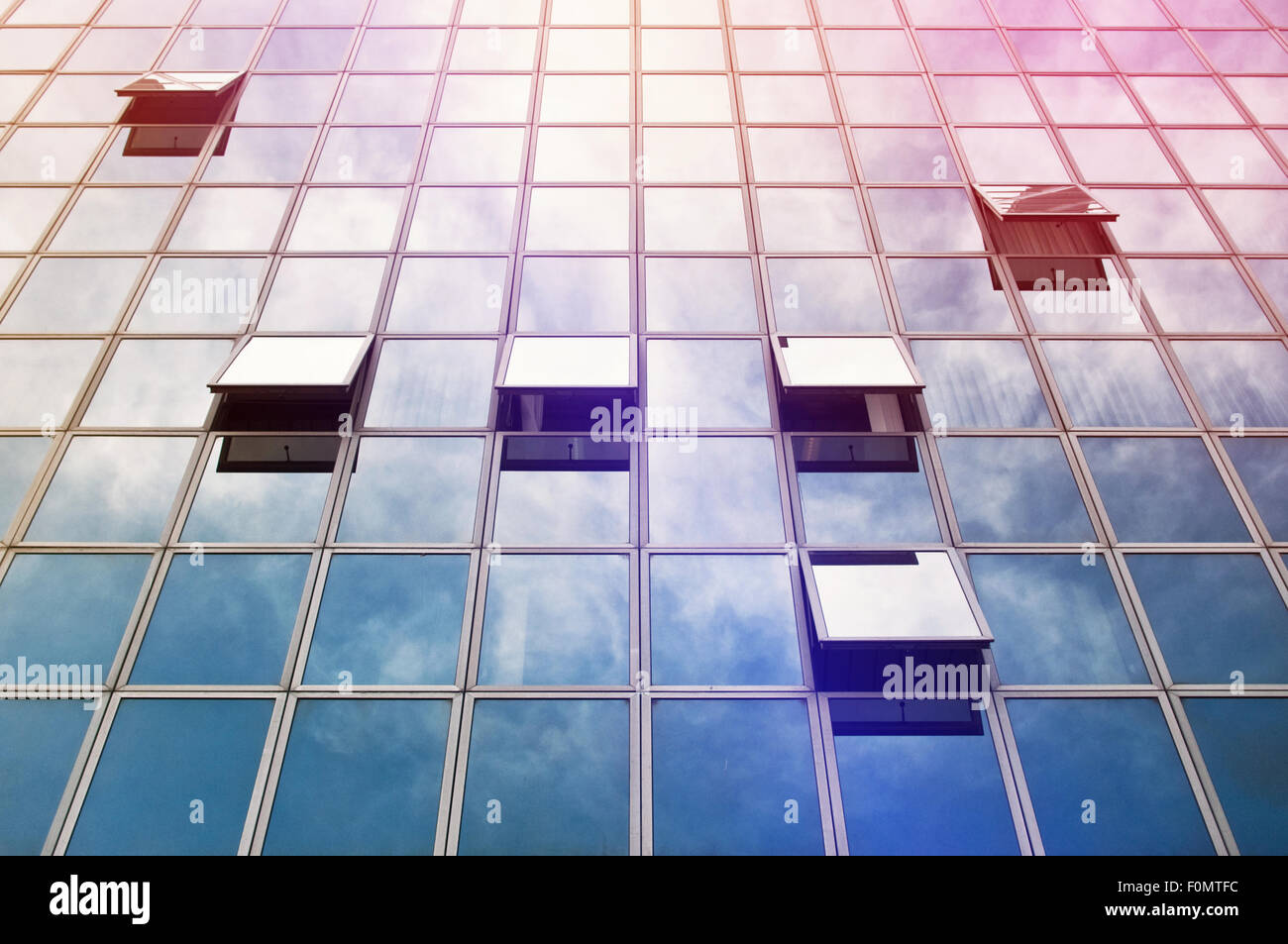 Modern Business Office Building Exterior, Facade with Glass Windows ...