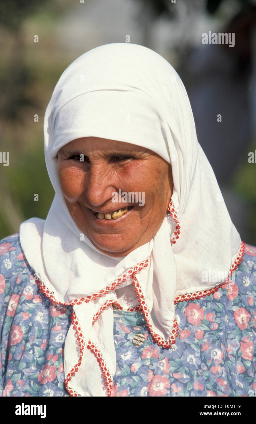 Portrait of elderly Turkish woman in Turkey Stock Photo - Alamy