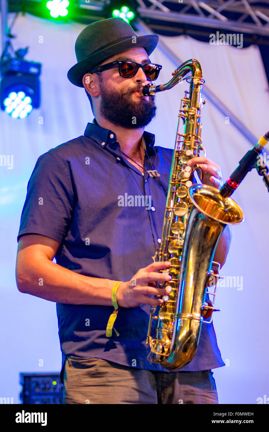 Tankus the Henge at Wickham Festival 080815 Stock Photo - Alamy