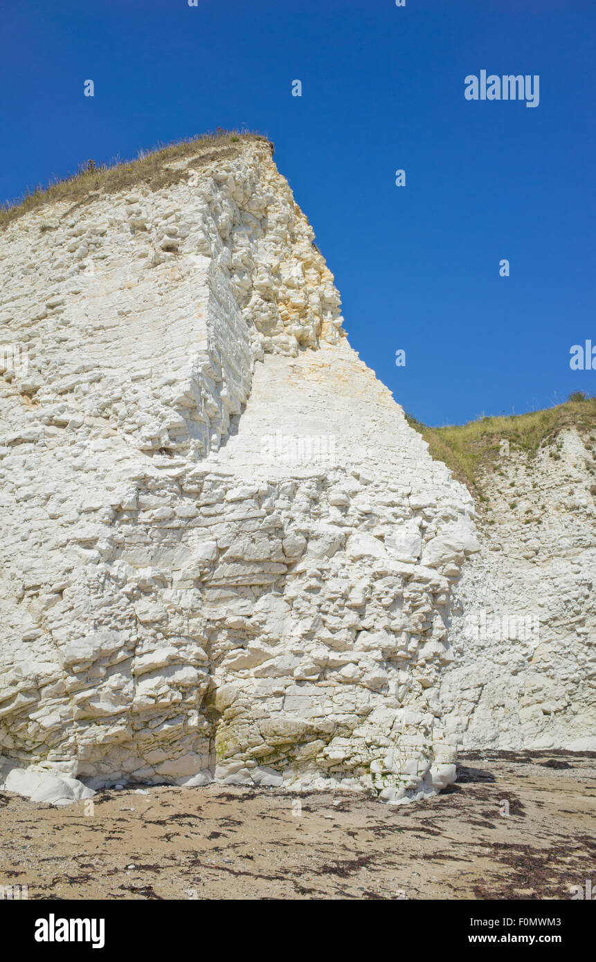 Chalk cliffs of Flamborough Head East Yorkshire on a Bright bright ...
