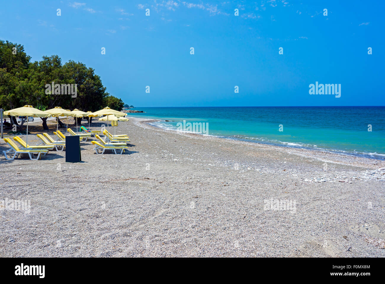 Soroni Beach on the Aegean coast of Rhodes Island Dodecanese Greece ...