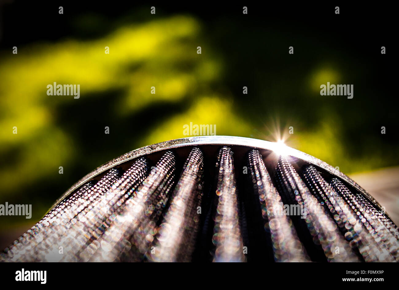 Car Air Filter (in sunlight with natural sun flare and bokeh Stock ...