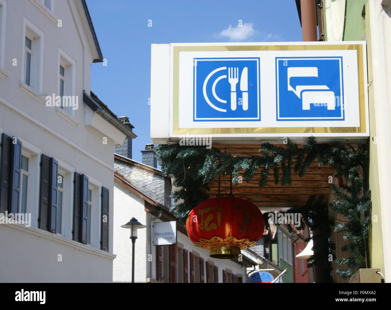 Hotel and restaurant sign, Germany Stock Photo - Alamy