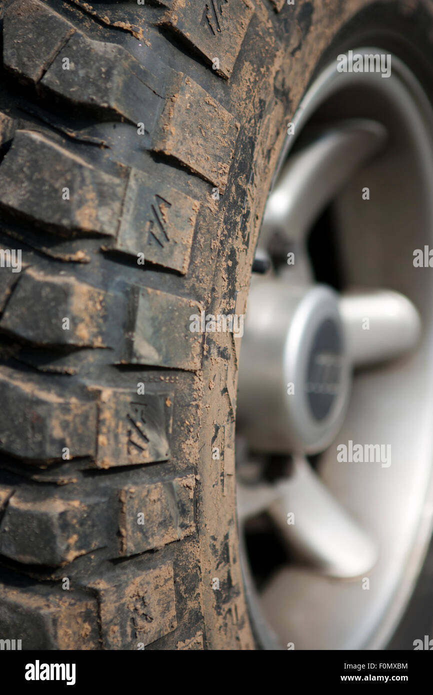 Close-up of a 4x4 off-road tire and car rim Stock Photo - Alamy